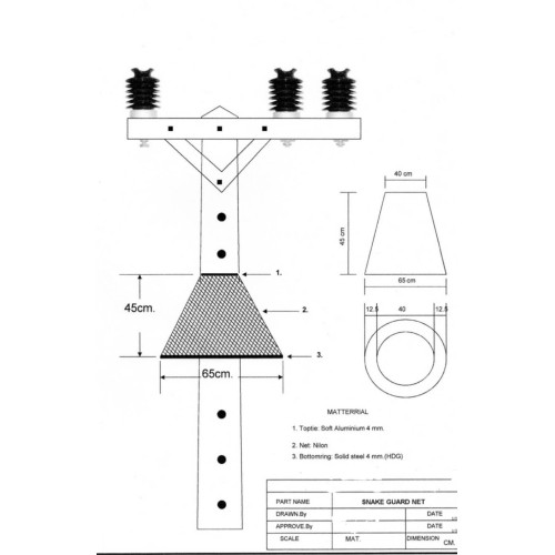 Snake Guard Net || ตาข่ายกันงู 22 KV 115 KV